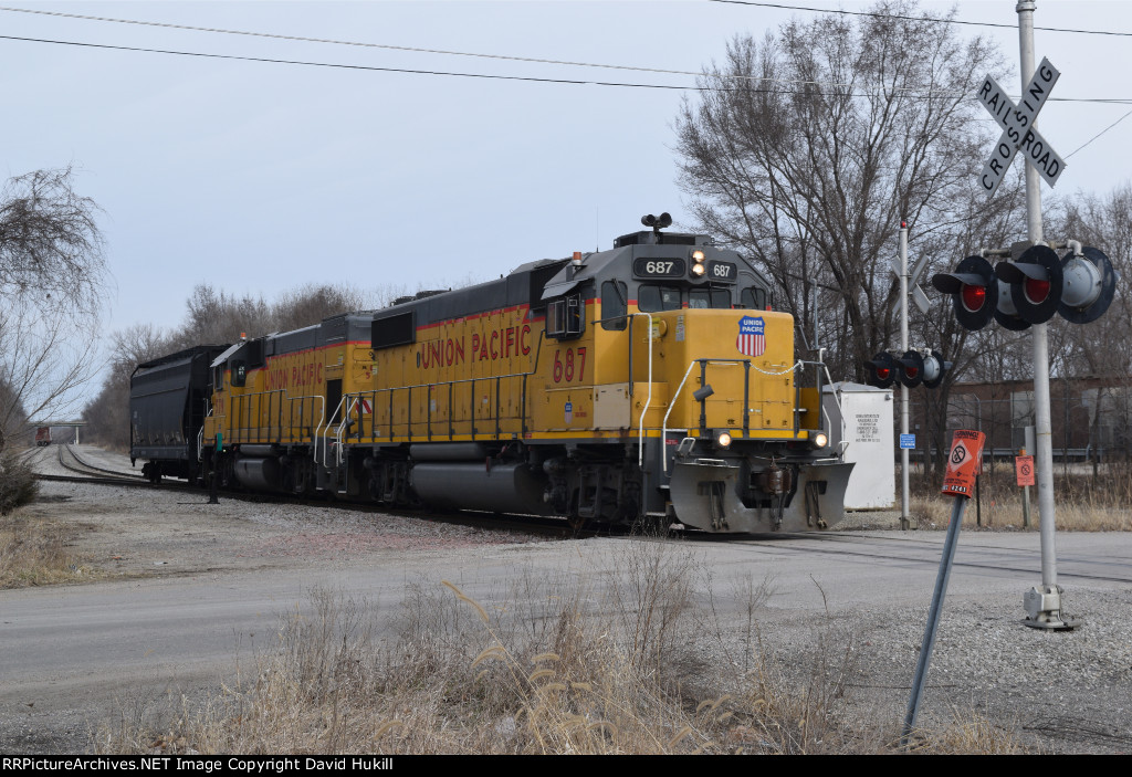 UP Engine 687 and UPY Engine 579, Des Moines IA